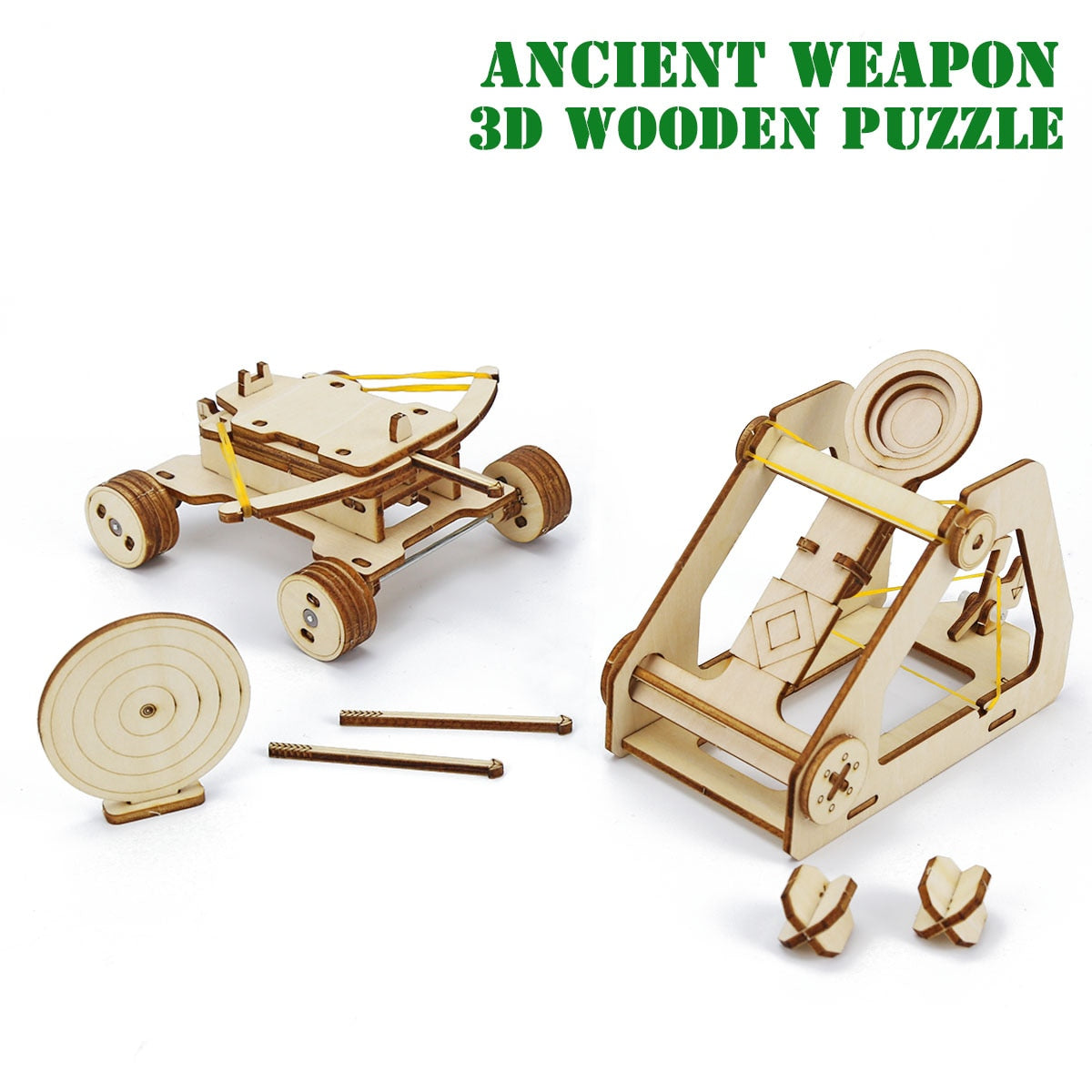 DIY Wooden Catapult And Ballista Toy Kit - Mechanical Assembly Puzzle ...