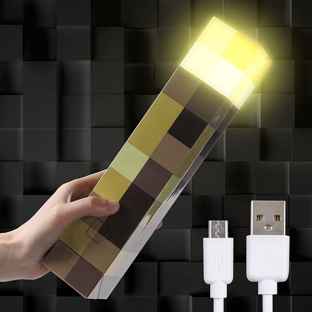 Minecraft Brownstone Torch Night Lamp – Music Chests